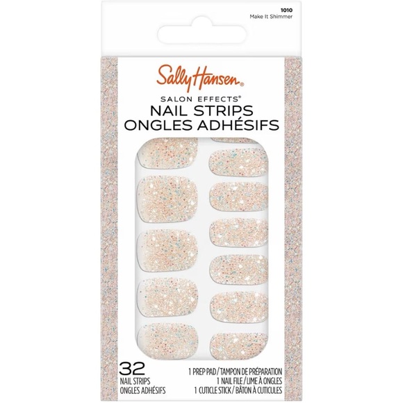 Sally Hansen | Bath & Body | Gold Glitter Nail Strips | Poshmark